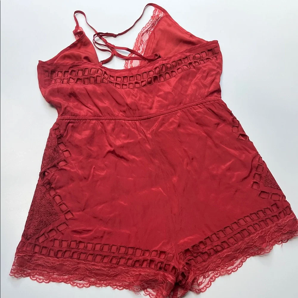 Tularosa | Pants & Jumpsuits | Tularosa Romper Charmer Plunge In Rusted ...